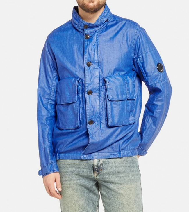 CP Company - Lino Wax Jacket in Blue