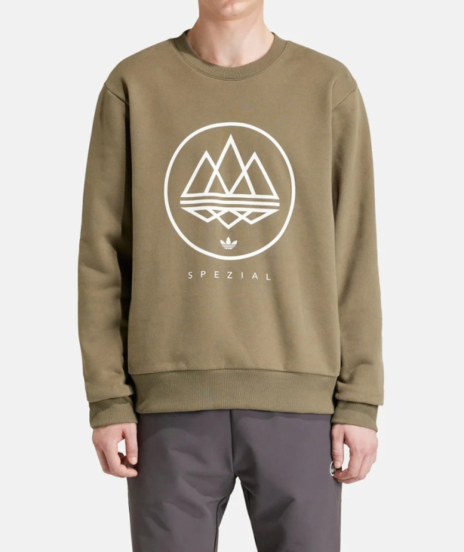 Adidas Spzl - Modtrefoil Crew Sweatshirt (Olive Strata)