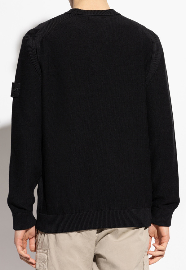Stone Island - Cotton Cashmere Ghost Jumper in Black - STONE ISLAND ...