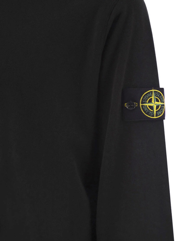 Stone Island - Crew Neck Sweatshirt in Black - STONE ISLAND - BRANDS